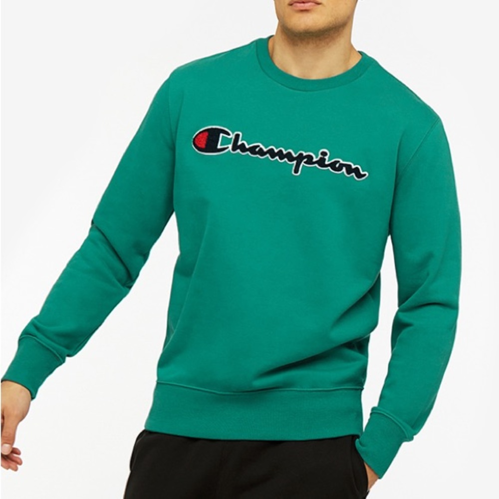 Brand New Champion Gratified Green Logo Sweatshirt Me… - Gem